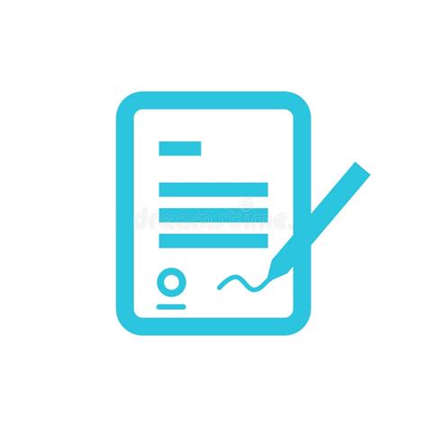 Contract Employment Icon Symbol Work Application Stock Vector