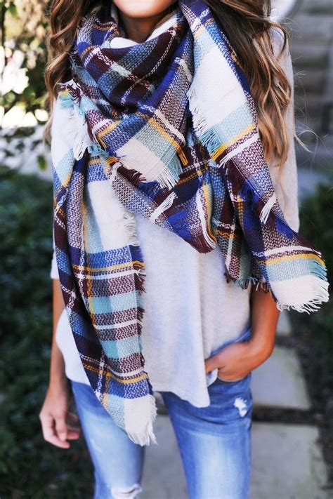 Like Plaid Blanket Scarves Fall Fashion Scarves Scarf Outfit Scarf