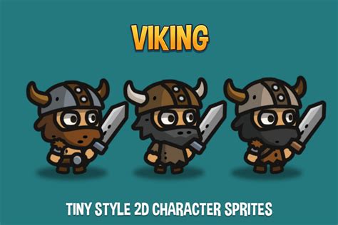 King Tiny Style 2d Character Sprites