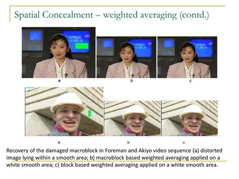 Ppt Error Concealment Techniques In H 264 Avc For Video Transmission Over Wireless Networks