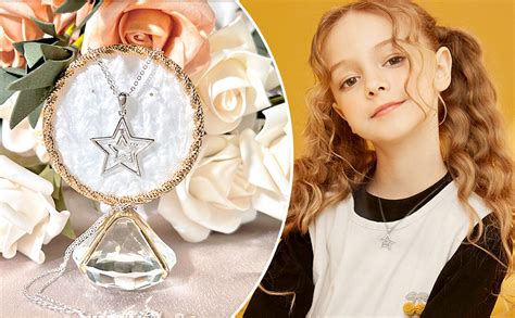 Paodia Star Necklace For Women Girls Teens Sterling