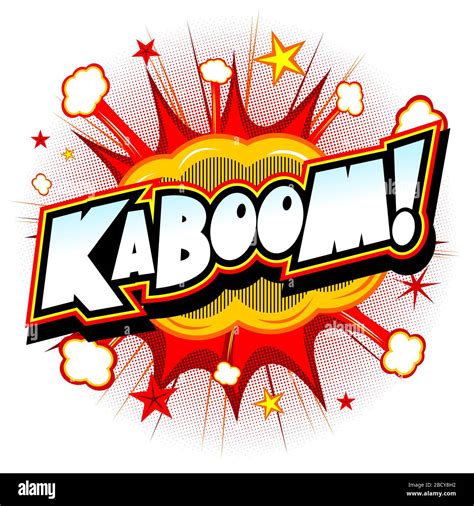 Kaboom Vector Kaboom Illustration Yellow And Orange Text White