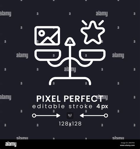 Implicit Association Testing White Linear Desktop Icon On Black Stock Vector Image And Art Alamy