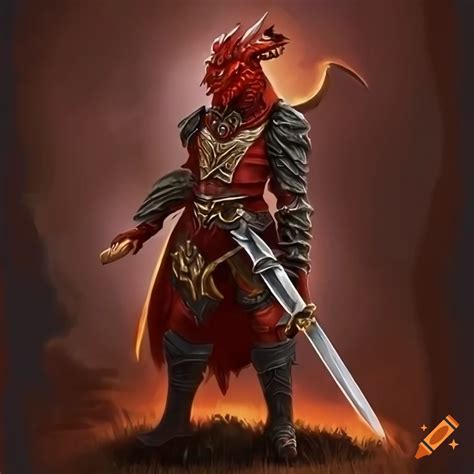 Warrior Dragon With A Katana On His Back On Craiyon