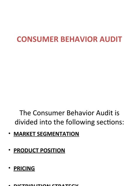 Cb Audit Pdf Consumer Behaviour Market Segmentation