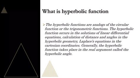 Topic Hyperbolic Functions Pptx