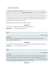 Aplia Assignment Etymological Definitions Docx Etymological Definitions An