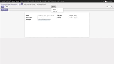Schedule Calendar Foss Infotech Open Source Implementation Company Odoo Erp Crm Alfresco