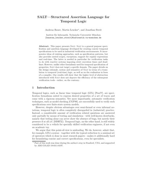 Pdf Salt—structured Assertion Language For Temporal Logic
