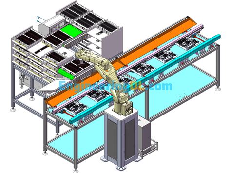 Robotic Automatic Memory Stick Loading Device SolidWorks 3D Exported