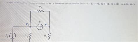 solved using the nodal analysis find the voltage across