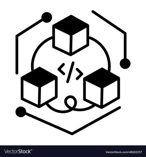 Blockchain Coding Royalty Free Vector Image Vectorstock