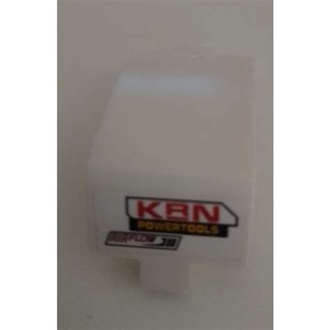LEGO White Curved Panel 3 X 6 X 3 With KRN Power Tools Air Flow Left Side Sticker 24116