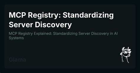 Mcp Registry Explained Standardizing Server Discovery In Ai Systems