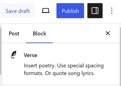 Verse Block Documentation