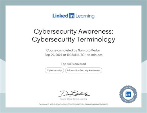 Cybersecurity Continuouslearning Certification