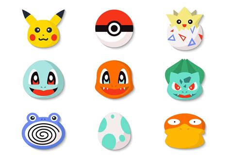 Free Pokemon Icons And Pokeball Vector 119156 Vector Art At Vecteezy