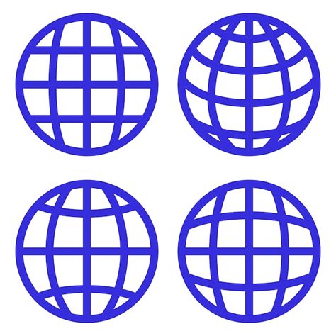 Quatro Redes Globais De Internet Diferentes Vetor Premium