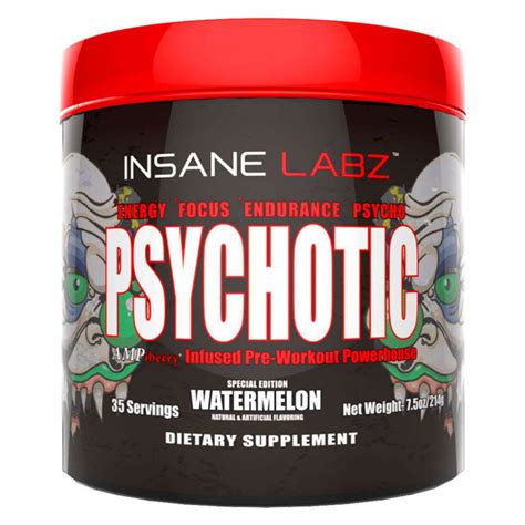 Insane Labz Psychotic Pre-Workout 35 Servings | High Stim Formula ...