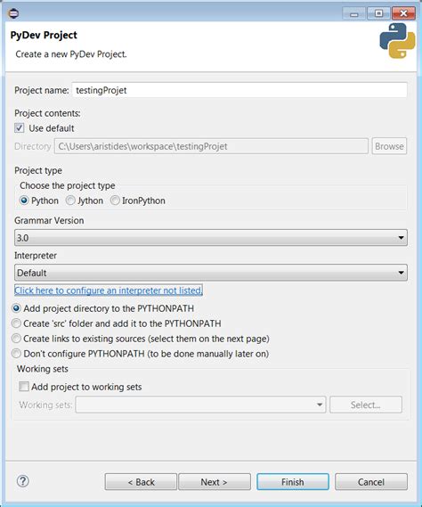 Creating A New Python Project In Eclipse Aristides S Bouras