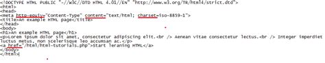 components of a html page html tutorials w3resource