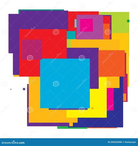Abstract Overlapping Squares Pattern Vector Illustraiton Stock Vector Illustration Of