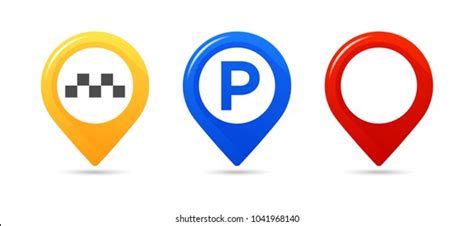 Colourful Map Pointers Map Pointer Map Stock Vector Royalty Free