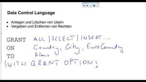 05 24 Sql Data Control Language Youtube