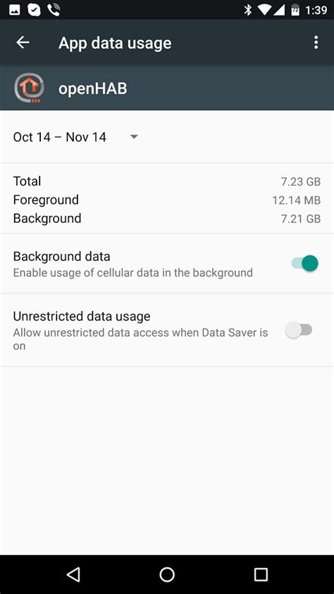 Android App Huge Data Usage Android App Openhab Community