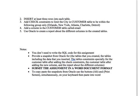 Solved Submit The Assignment In A Word Document Format 1