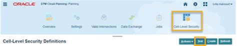 Oracle Cloud Epm Planning Cell Level Security Definitions And Testing