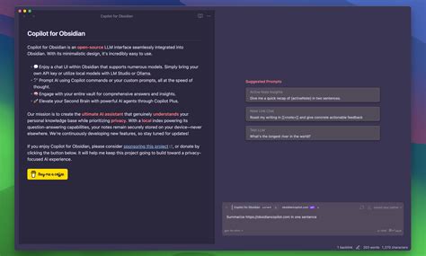 Obsidian Copilot：在obsidian中使用ai助手体验智能化笔记助手 Ai生产力工具