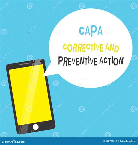 Word Writing Text Capa Corrective And Preventive Action Business Concept For Elimination Of