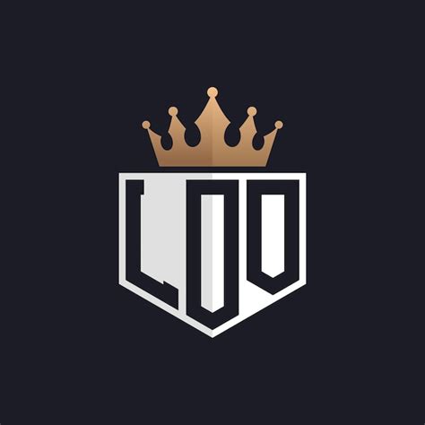 Premium Vector Luxury Loo Logo With Crown Elegant Initials Loo Letter