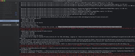build instructions vs requirements missing and mismatched info for