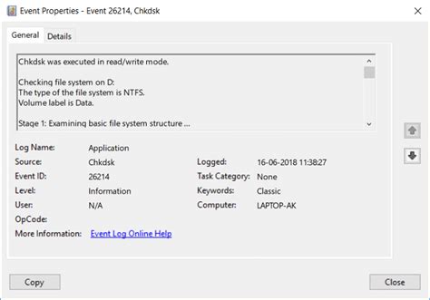 Read Event Viewer Log For Chkdsk In Windows 10 Techcult