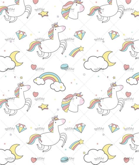 پرده کودک اسب شاخ دار و ستاره دنباله دار دیجی پارکت