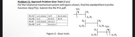 Solved Problem 11 Approach Problem Gear Train 4 Pts For Chegg Com