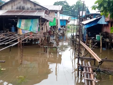 မွန်ပြည်နယ်၊ သထုံမြို့နယ်တွင် ဒုံသမိချောင်းရေမြင့်တက်လာသဖြင့် ဒူးရင