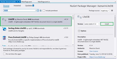 Xamarinforms Working With Litedb Crud Operations