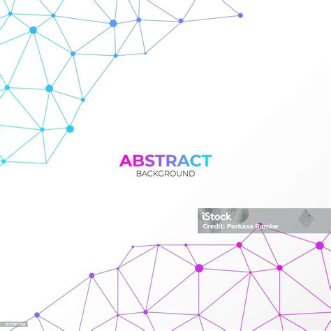 컬러 선과 점이 얽혀 있는 추상적인 배경 네트워크 연결 구조 데이터 교환 3d 신경얼기에 대한 스톡 벡터 아트 및 기타 이미지 신경얼기 라인아트 파란색 Istock