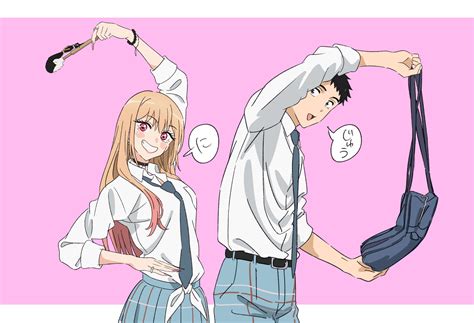Kitagawa Marin And Gojou Wakana Sono Bisque Doll Wa Koi Wo Suru Drawn