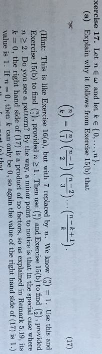 Solved Let N Elementof Omega And Let K Elementof Chegg Com