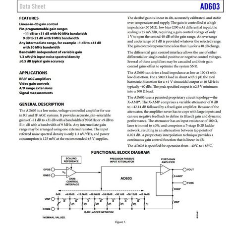 1x AD603AR SOIC To DIP8 Adapter Variable Gain Amplifier AD603 EBay