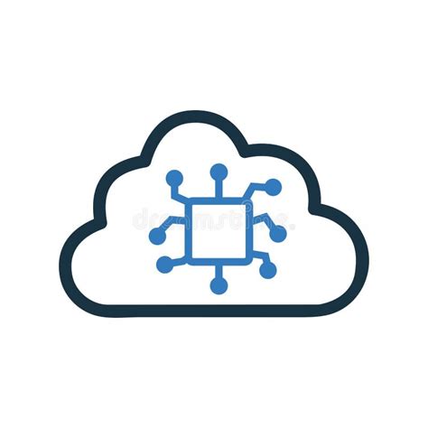 Cloud Connection Connectivity Icon Simple Flat Design Concept Stock