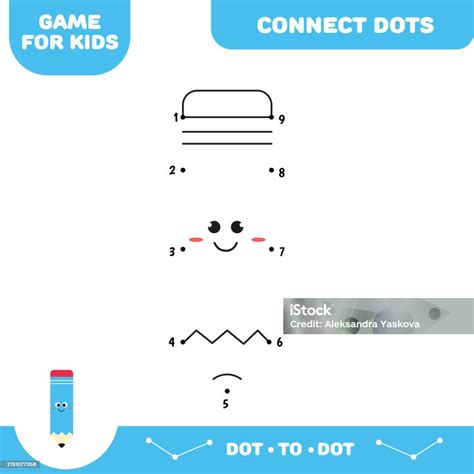 미취학 아동을 위한 도트 투 도트 연필 교육 게임 활동 워크시트 필기 연습 0명에 대한 스톡 벡터 아트 및 기타 이미지 0명