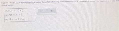 Solved Suppose Z Follows The Standard Normal Distribution Chegg