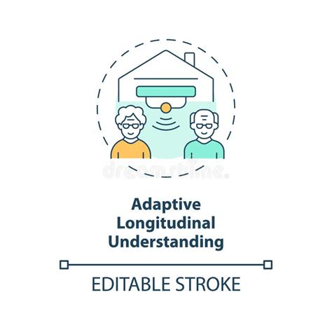 Thin Line Icon Adaptive Longitudinal Understanding Concept Stock