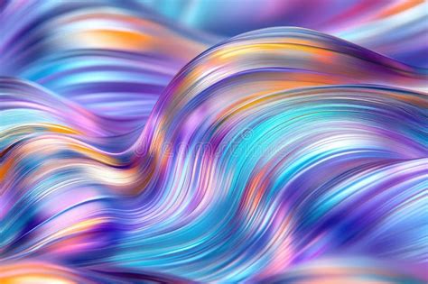 Abstract Colorful Waves With Fluid Motion And Vibrant Gradient Stock
