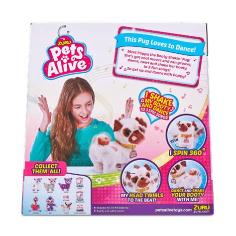 Zuru Pets Alive™ Poppy Booty Shakin Pug Plush Toy 1 Ct Kroger